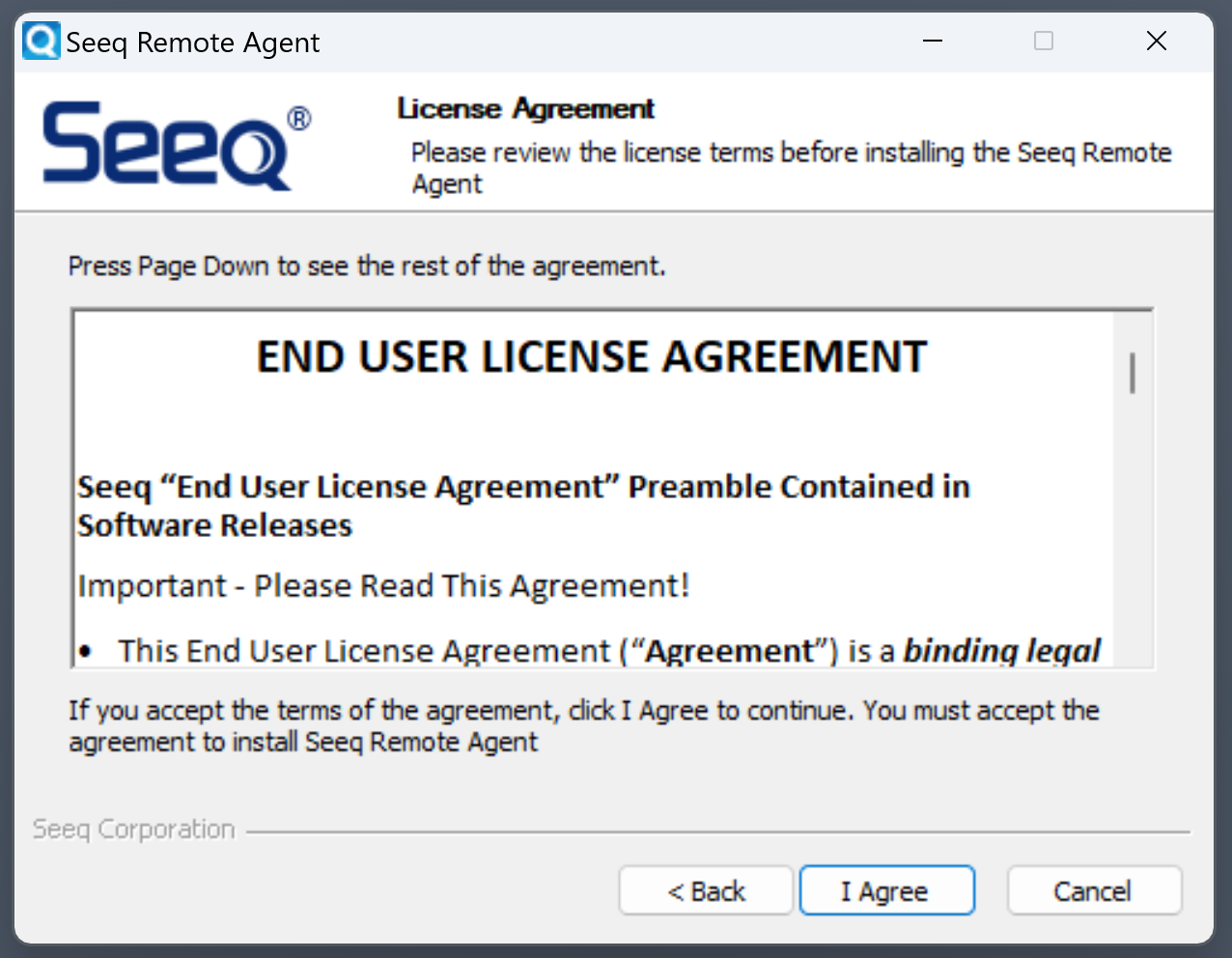 Installing a Remote Agent