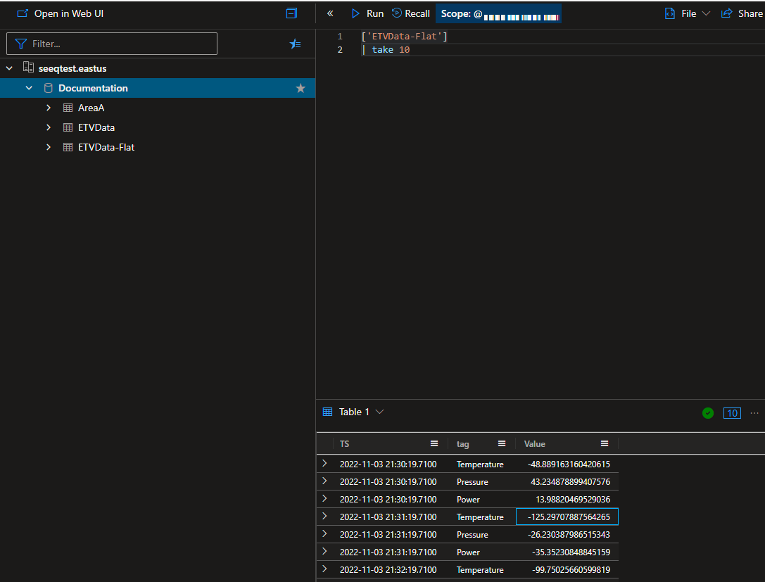Example: Accessing Data from an Entity-Timestamp-Value Data Model