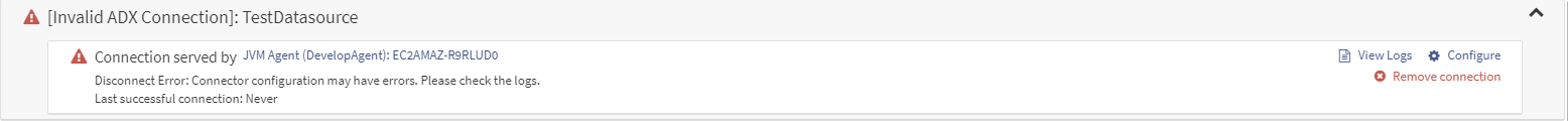 Troubleshooting A Datasource Connection