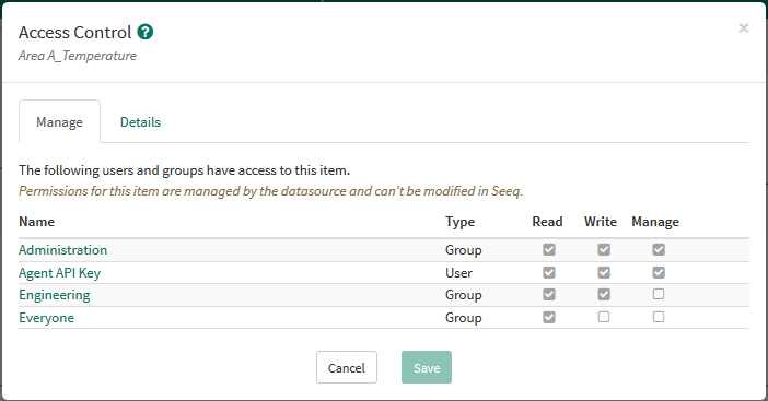 Managing Datasource Permissions