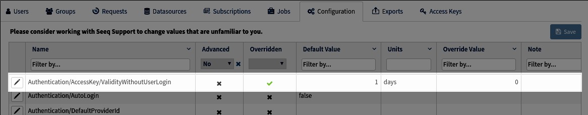 Working with Access Keys