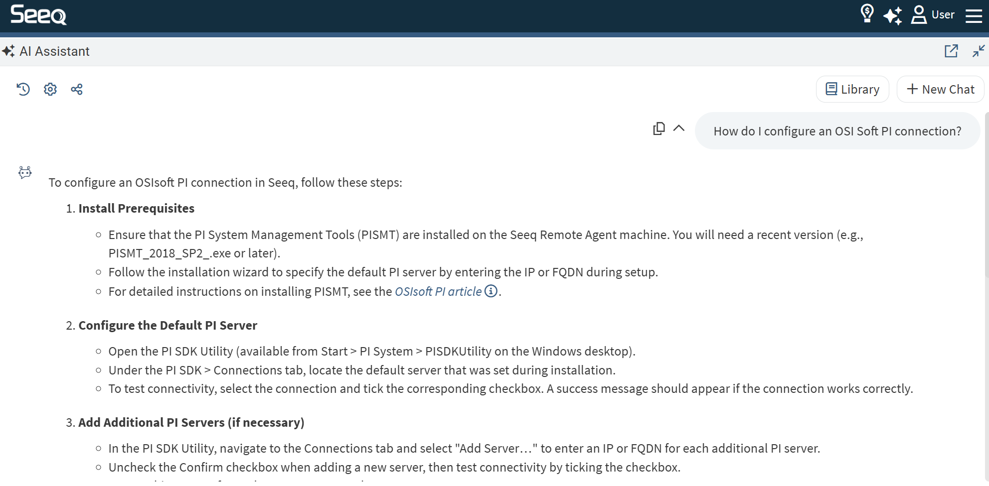 Seeq AI Assistant