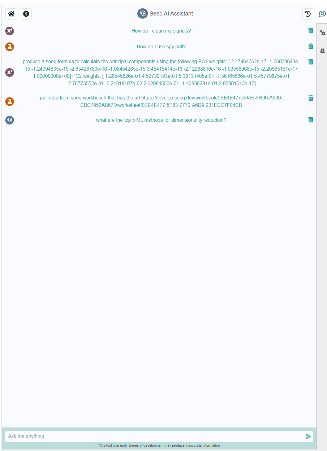 AI Assistant in Seeq Data Lab