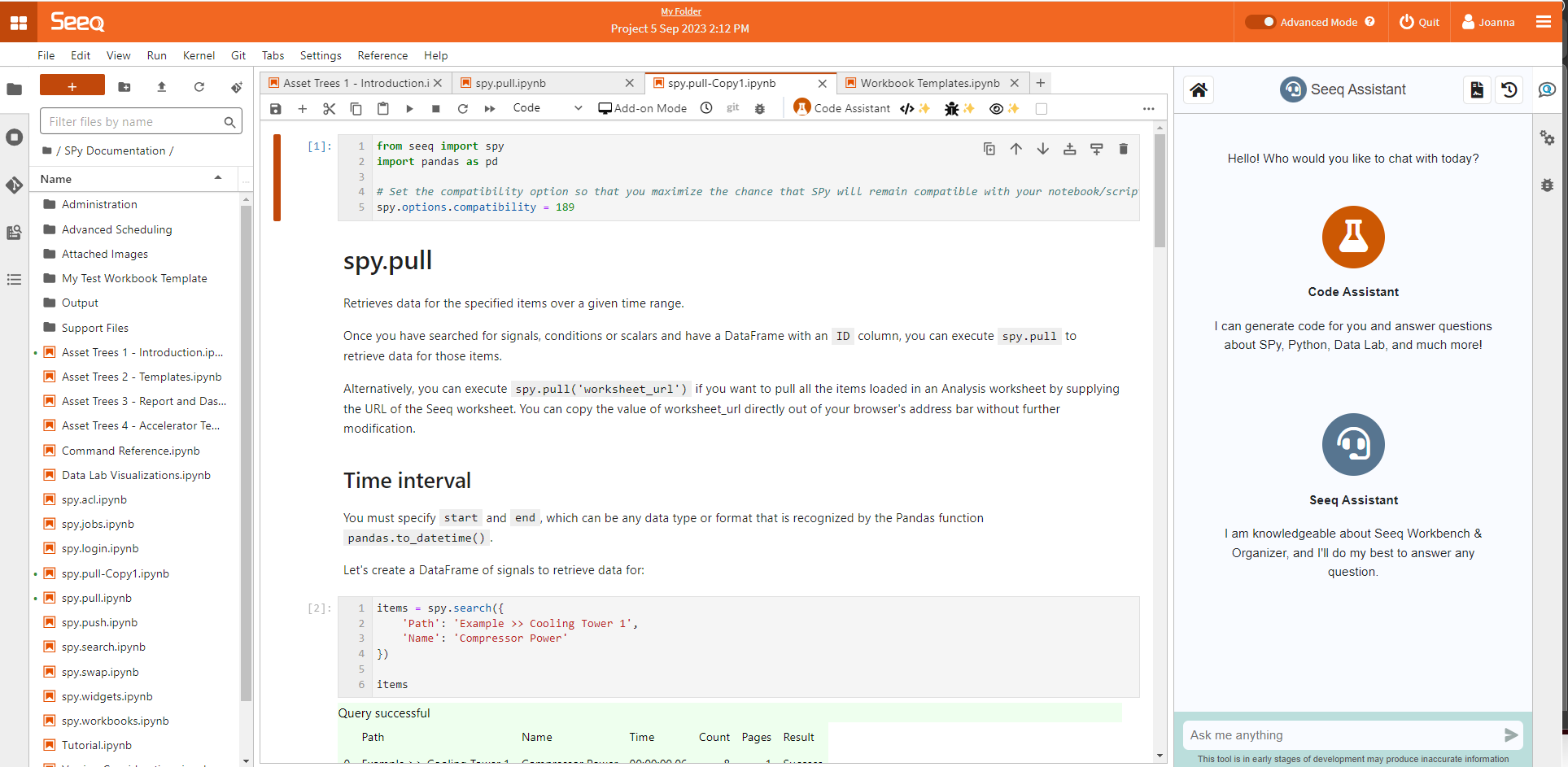 AI Assistant in Seeq Data Lab