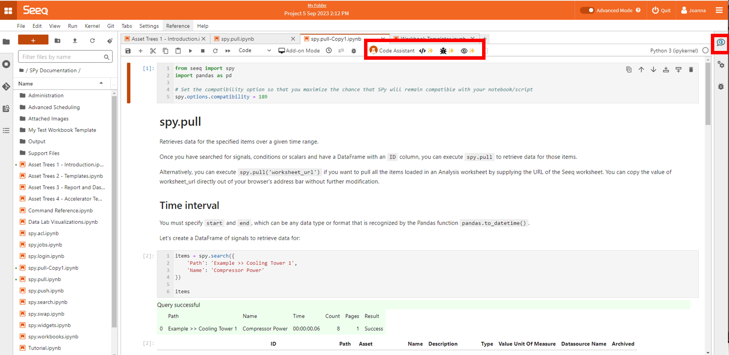 AI Assistant in Seeq Data Lab