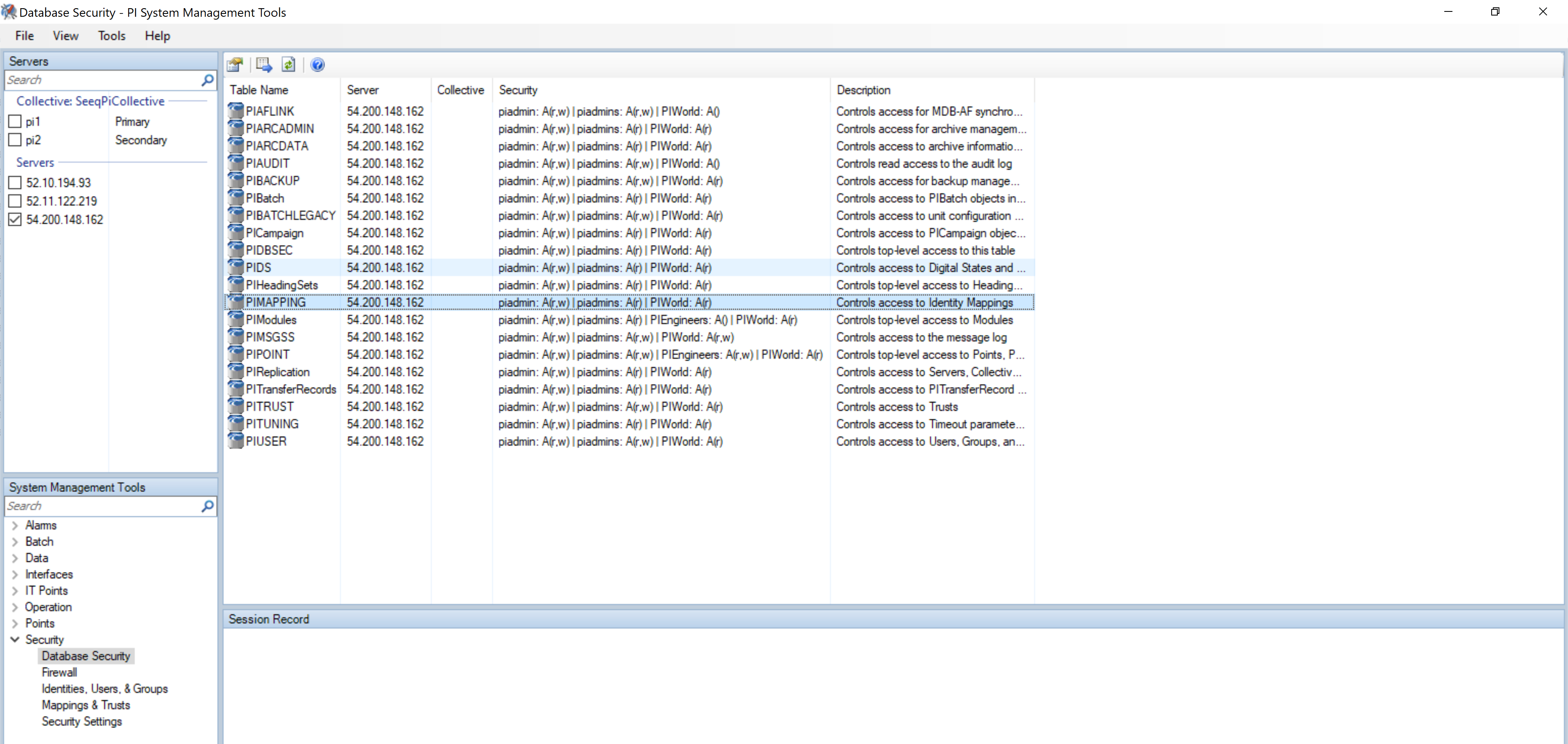 Synchronizing Security Information from PI