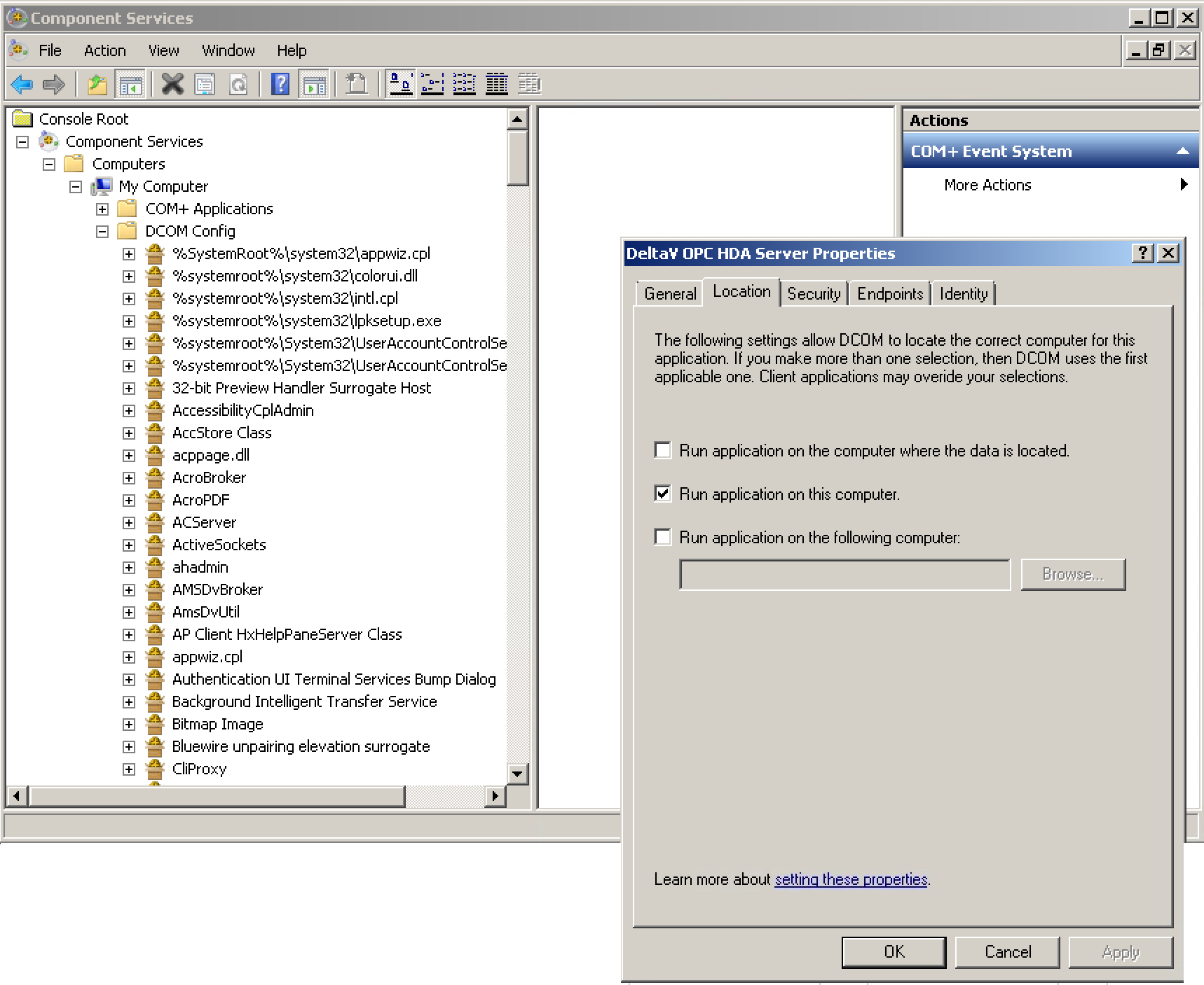 Siemens PCS 7 via OPC HDA