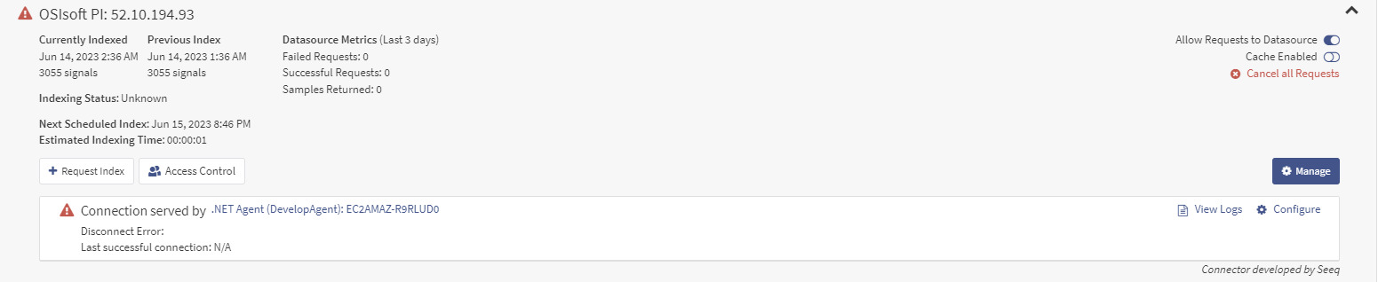Troubleshooting a Datasource Connection