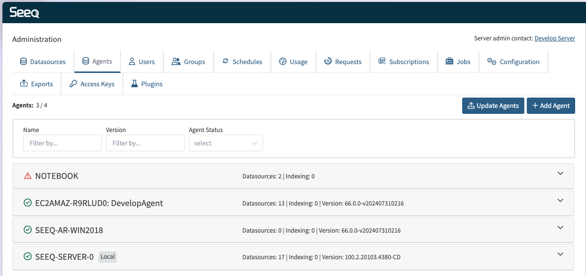 Seeq Remote Agent Versioning