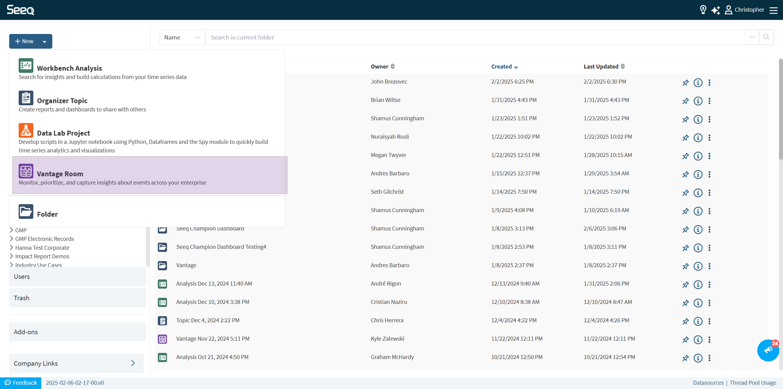 Getting started with Vantage