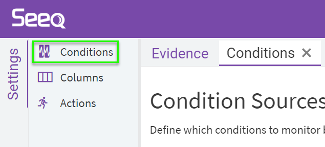 Configuring Condition Sources